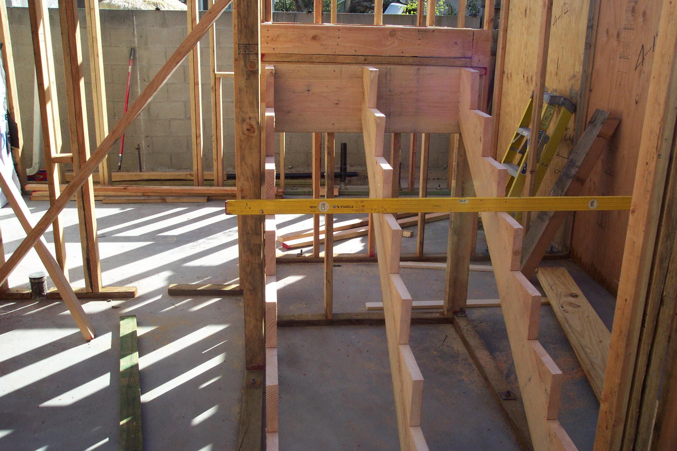 Split Level Stair Framing - Stringer and Landing